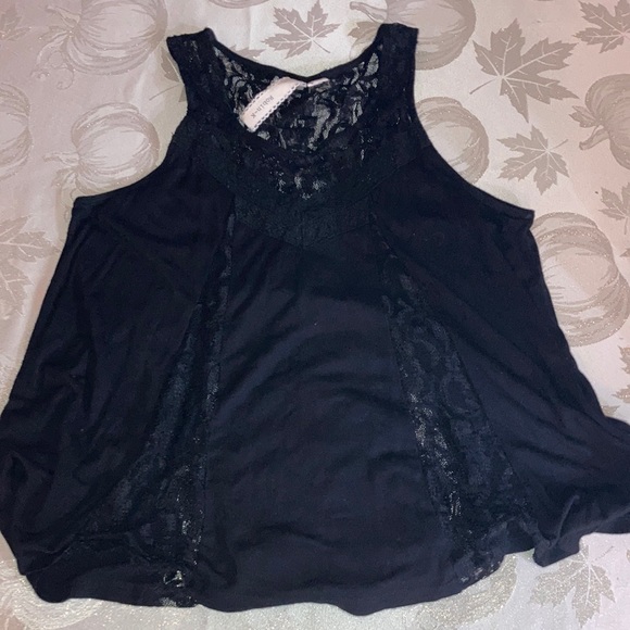 Robin K | Tops | Womens Robink Black Lace Back Tank | Poshmark